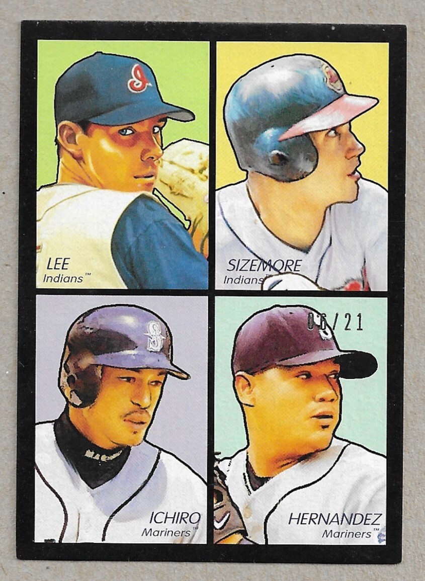 2009 GOUDEY 4 IN 1 "BLACK" ICHIR0,LEE,SIZEMORE,HERNANDEZ #D 06/21 NM-MT ...