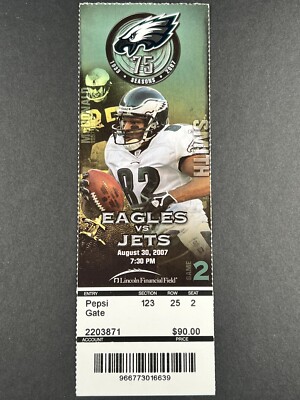 8-30-2007 New York Jets @ Philadelphia Eagles Preseason NFL Football ...