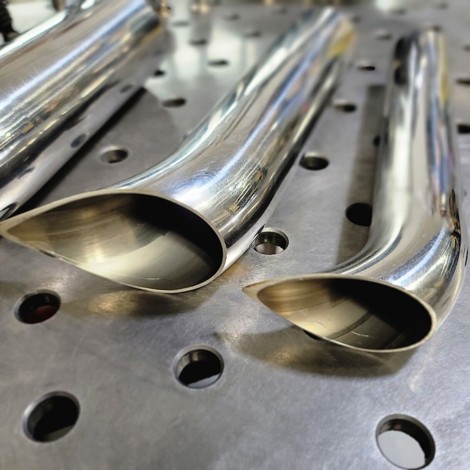 SBP Stainless Steel Tear Drop Exhaust Tip 3.0" in With Aluminum Trim ...