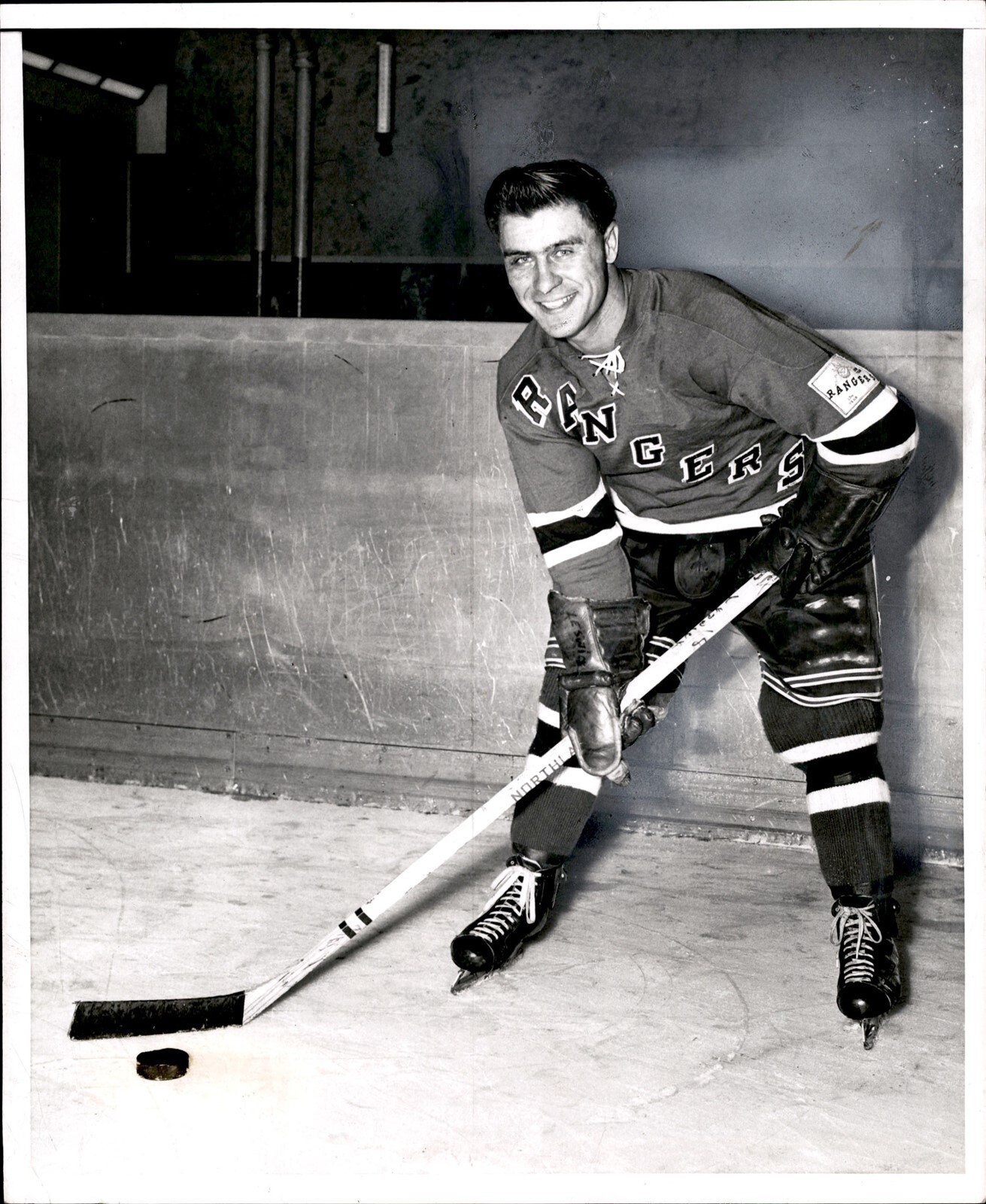 PF16 Original Photo TONY LESWICK 1945-51 NEW YORK RANGERS NHL HOCKEY ...