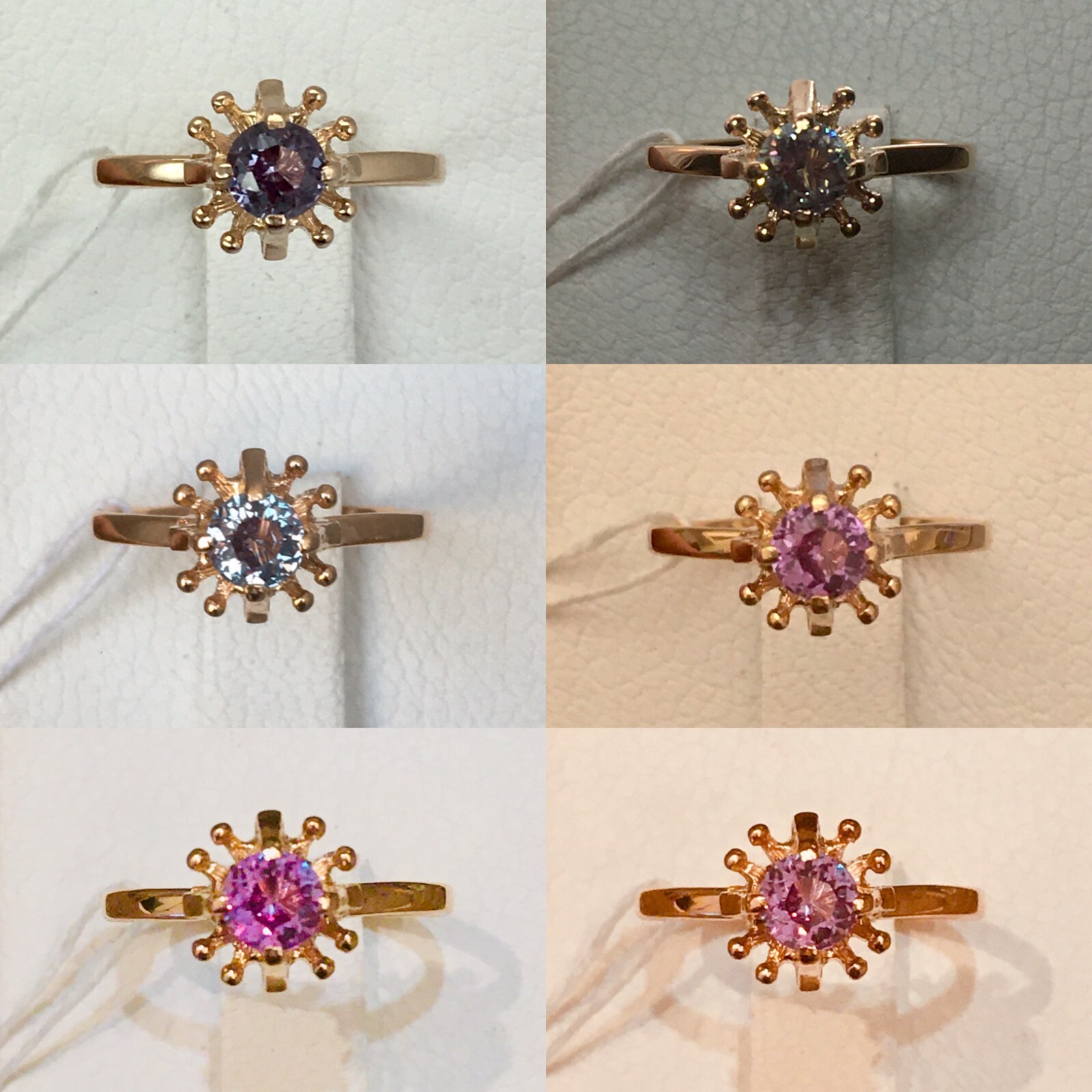 USSR Vintage Original Alexandrite (lab. made) Rose Gold Ring 583 14K 2. ...