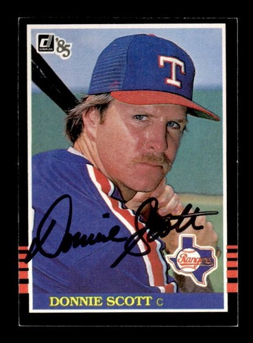 DONNIE SCOTT SIGNED 1985 DONRUSS #544 TEXAS RANGERS ON-CARD AUTO | eBay