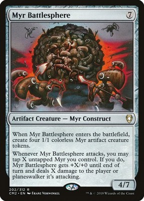 MTG Magic the Gathering Myr Battlesphere (202/332) Commander Anthology ...