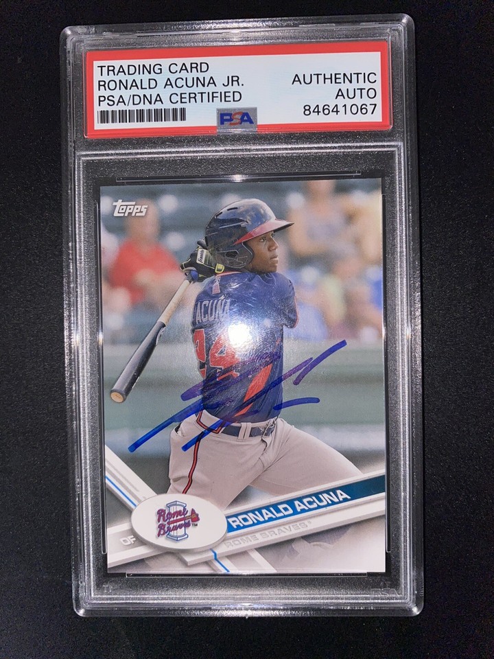 RONALD ACUNA JR Signed Auto Autograph 2017 Topps Pro Debut RC PSA/DNA ...