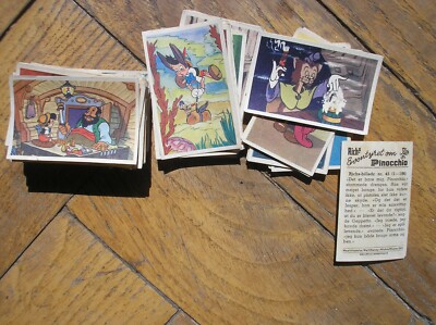 Lot Set 98 Autocollants Cards Album RICH'S Pinocchio Disney Film 1951 ...