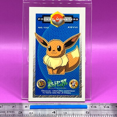 Eevee Pokemon Menko Card Game Kakumen AMADA Nintendo TCG Japanese #383 ...