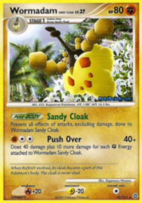 Wormadam Sandy Cloak - 42/132 - Rare x1 - Moderately Played - DP Secret ...