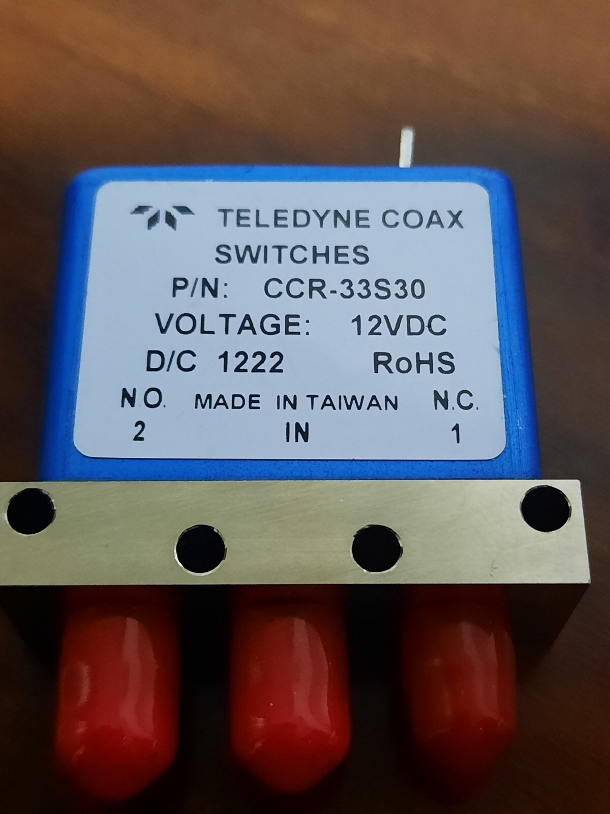 TELEDYNE COAX CCR-33S30 RF Switch - 50 Ohms - 12VDC Coil - DC-18... | eBay