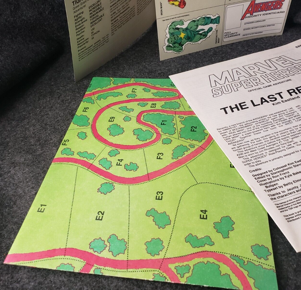 The Last Resort with Map - TSR Marvel Super Heroes Role Playing 6864 ...