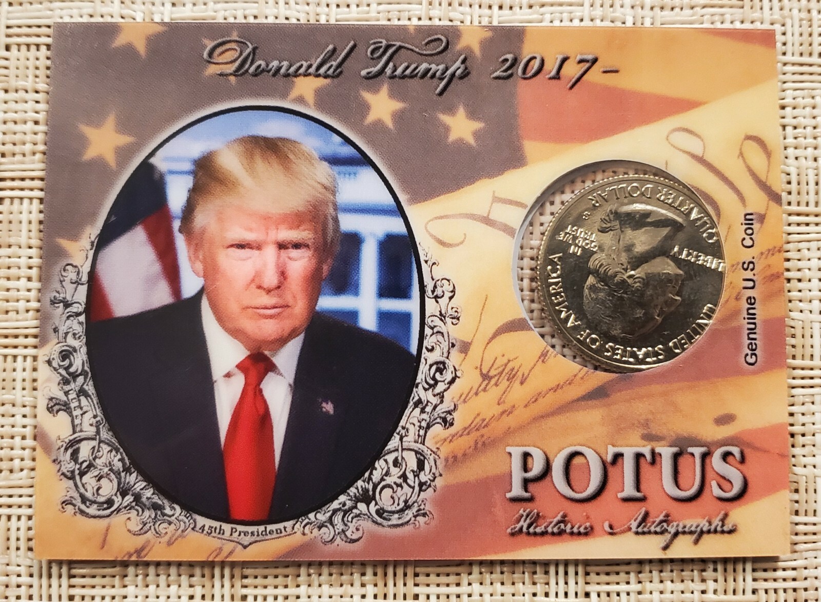 2018 HA Historic autographs DONALD TRUMP QUARTER 1/1 POTUS | eBay