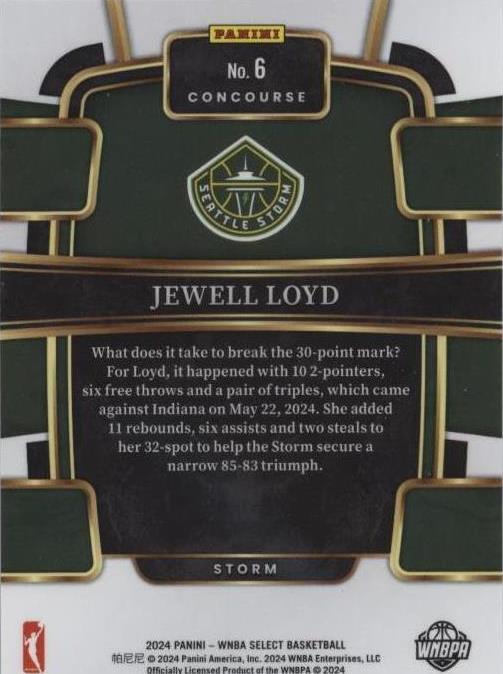 2024 Panini Select WNBA - #6 Jewell Loyd | eBay
