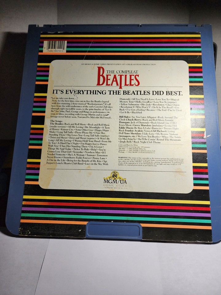 Vintage The Compleat Beatles CED MGM Video Disc VG B2 | eBay