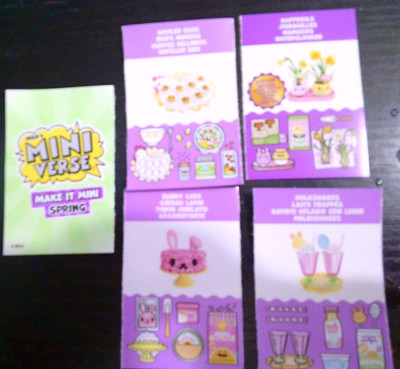 4 NEW COMPLETE SET MGA miniverse Make It Mini food EASTER SPRING SERIES ...