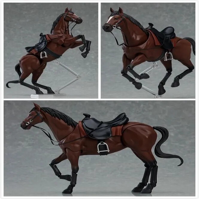 1/12 Scale Movable Mustang Horse Animal Figure Model Diy Scene Decor ...