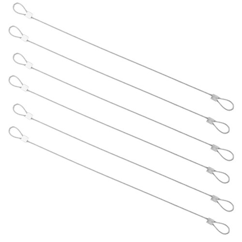 6Pcs Stainless Steel Safety Cable Lock Bling Tether Camera steel ...