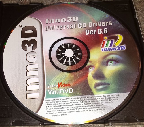 Inno3D Universal CD DriversVer 6.6 VGA ORIGINAL DRIVER CD - VERY GOOD ...