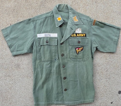 Authentic Vietnam War US Army Airborne Pathfinder OG-107 Shirt, COLOR ...