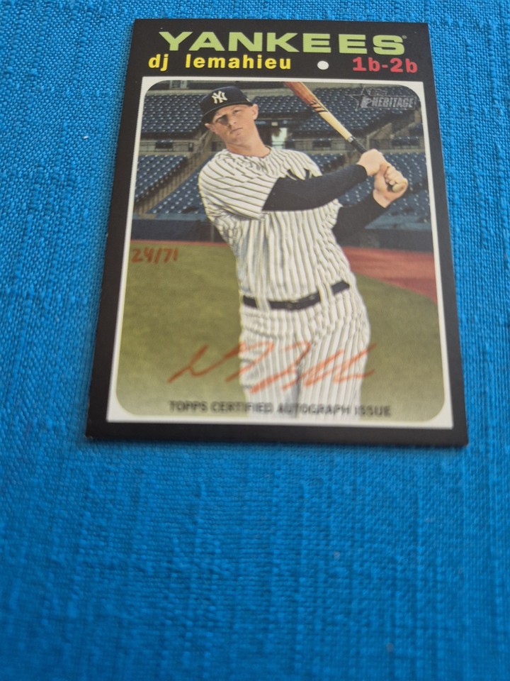 2020 DJ Lemahieu Topps Heritage Certified Auto 💥24/71💥 ROA-DL New York ...