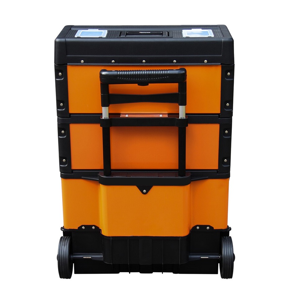 [3-IN-1] Mobile Workshop 3-Tier Stackable Separate Hand Case Tool Boxes ...