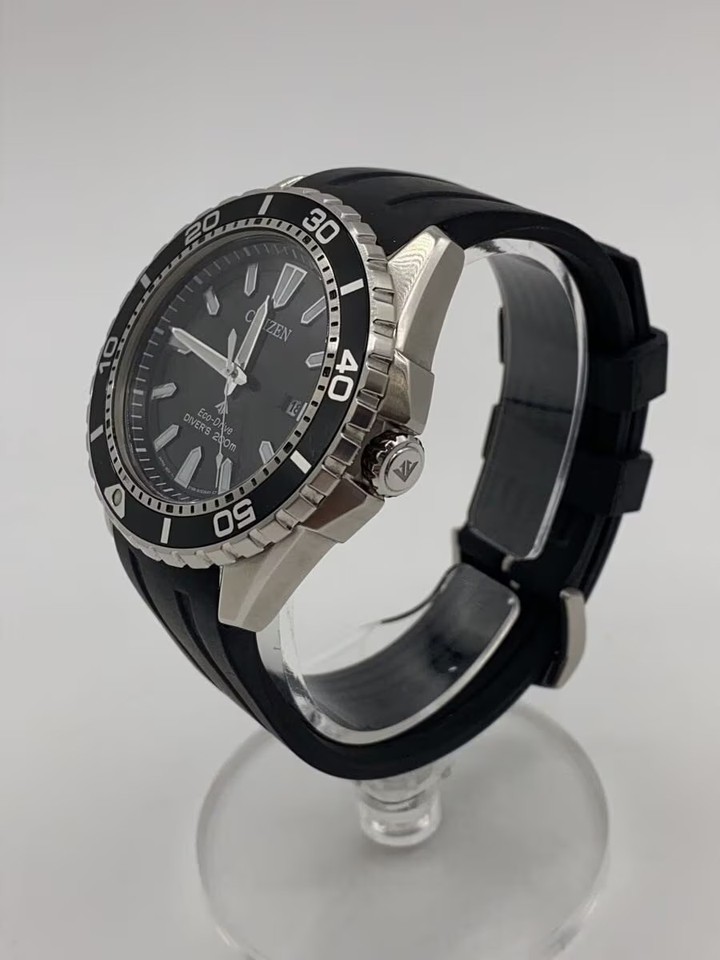 Citizen Promaster E168-003FR01 Eco-Drive Date Divers 200M Black Solar ...