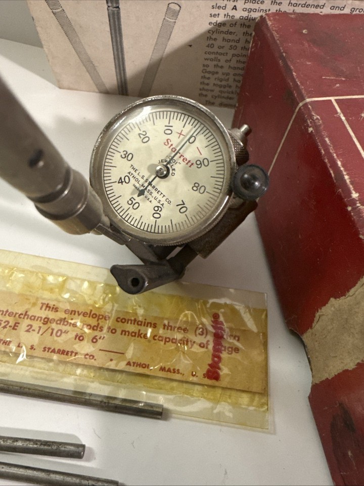 L.S. Starrett No. 452-E Cylinder Gauge Grad .001 2 1/10” To 6 ...