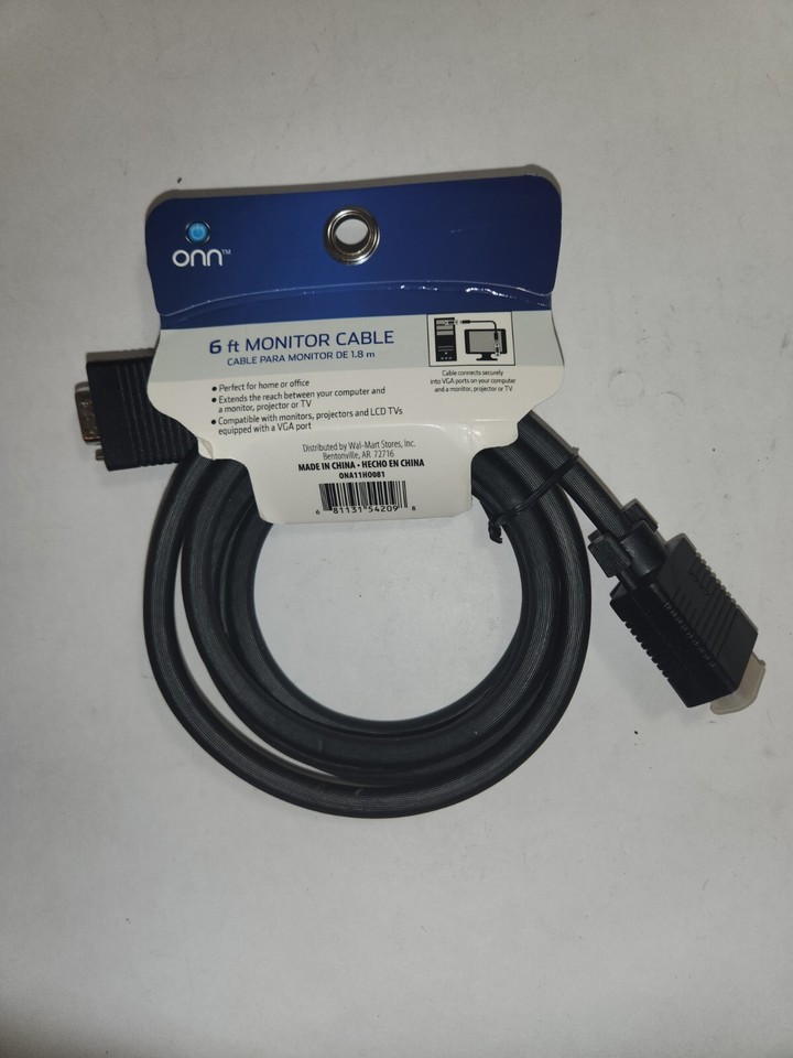 ONN VGA001 6ft Monitor Cable | eBay