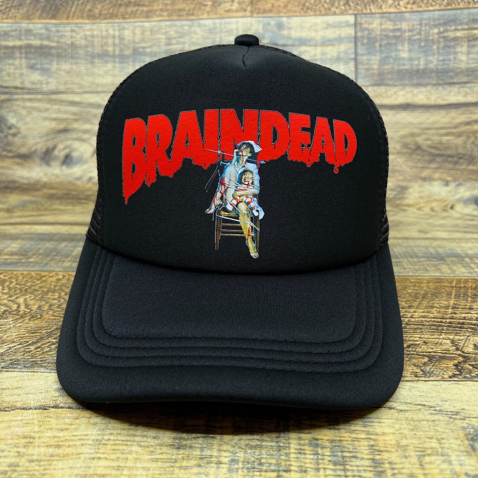 Braindead Dead Alive Mens Trucker Hat Black Snapback 90s Cult Horror ...