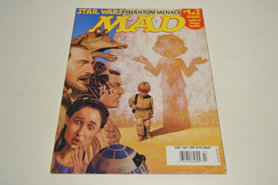 July 1999 MAD Magazine #383 STAR WARS Phantom Menace Cover #1 of 2 | eBay