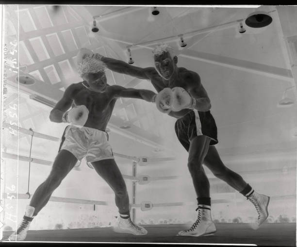 Boxers in Action With High Drive Moves 1955 Photo - Gene Fullmer of ...