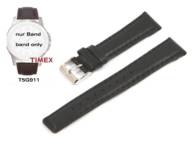 Timex Replacement Strap T2G911 - Black Leather 20Mm - Universal Watch ...