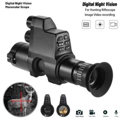 Infrared Night Vision Monocular 4X Zoom HD Video Device IR Digital ...