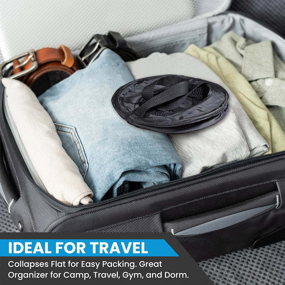 Foldable Shower Caddy - Collapsible, Portable, Drainage Hole, Carry ...