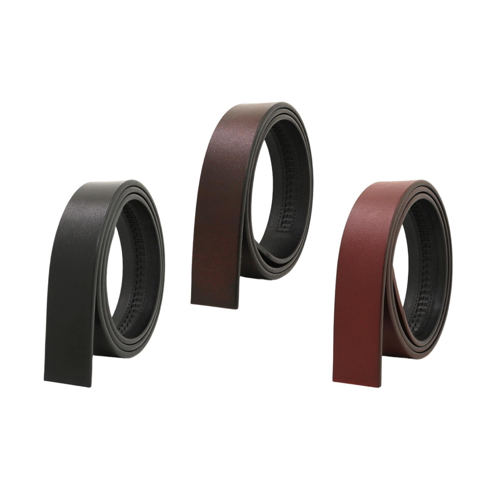 Belt Strap without Buckle Vintage Men Ratchet 1 3/8" Width PU Leather ...