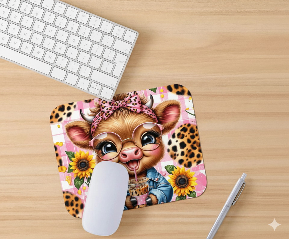 mouse pad with funny cow ,design , comfortable usage For Computer PC ...