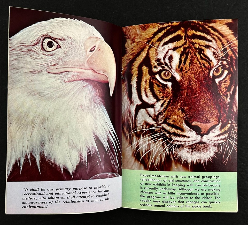 1973 Chicago Zoological Society Park Zoo Brookfield IL Vintage Travel ...