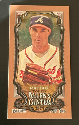2024 Topps Allen & Ginter ~ Gold Border Mini #220 Greg Maddux Atlanta ...