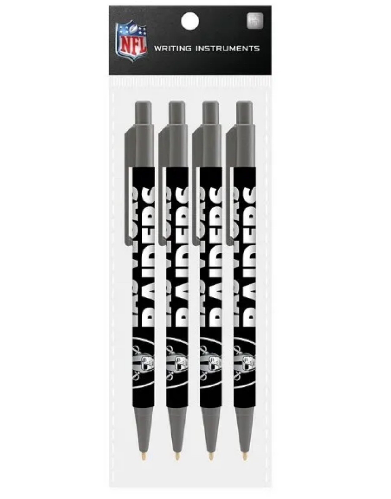Las Vegas Raiders Team Logo 4-pack Click Pens NFL LICENSED | eBay