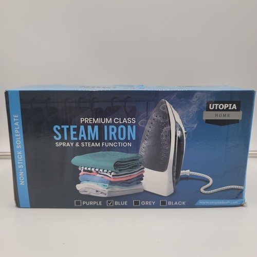 Steam Iron Blue Home Clothes Spray Steaming 1200 W Premium Class ...