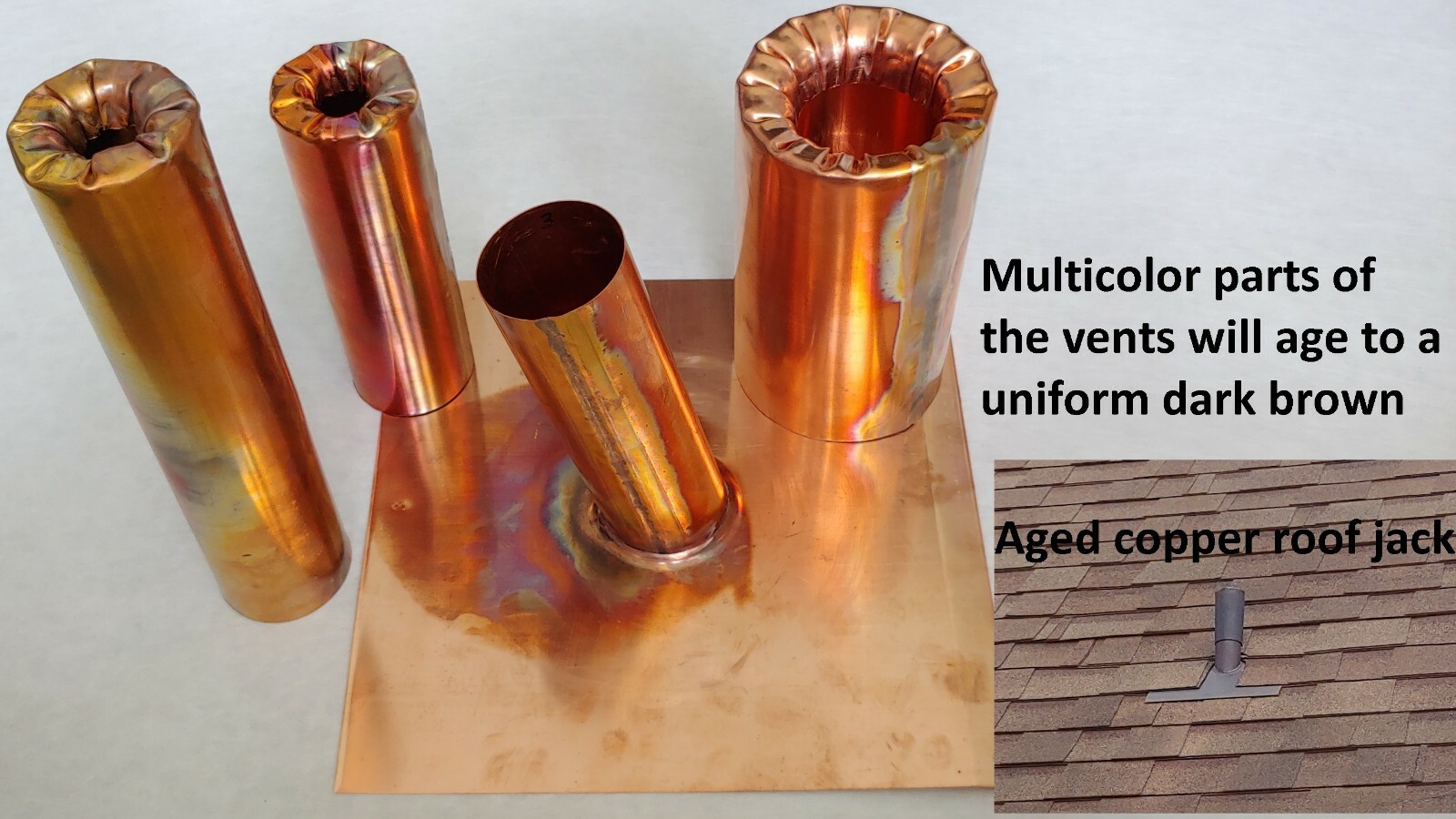 COPPER ROOF JACK VENT STACK for PVC plumbing pipe | eBay