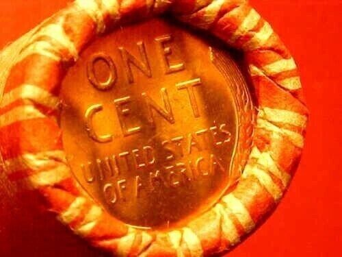 TAILS / TAILS OBW BU LINCOLN WHEAT PENNY ROLL YEAR UNKNOWN OLD VINTAGE ...