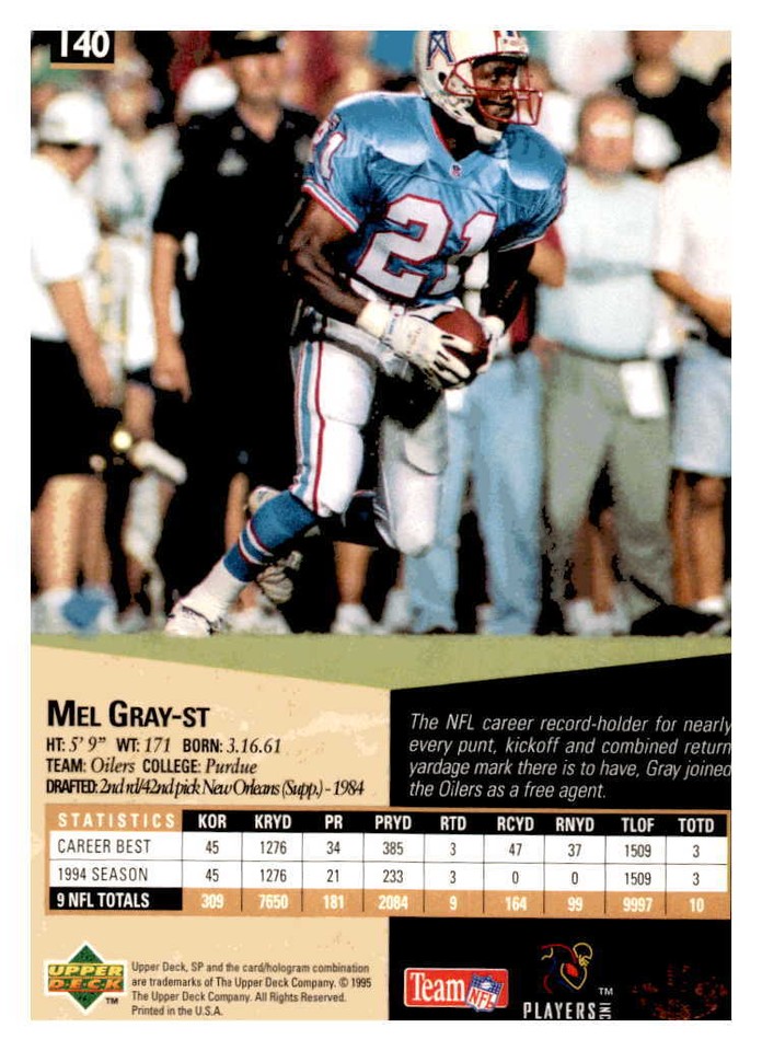 1995 SP Mel Gray 140 | eBay