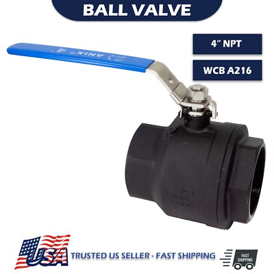 4" inch CS Ball Valve Female Threaded FNPT Carbon Steel FULL PORT 1000 ...