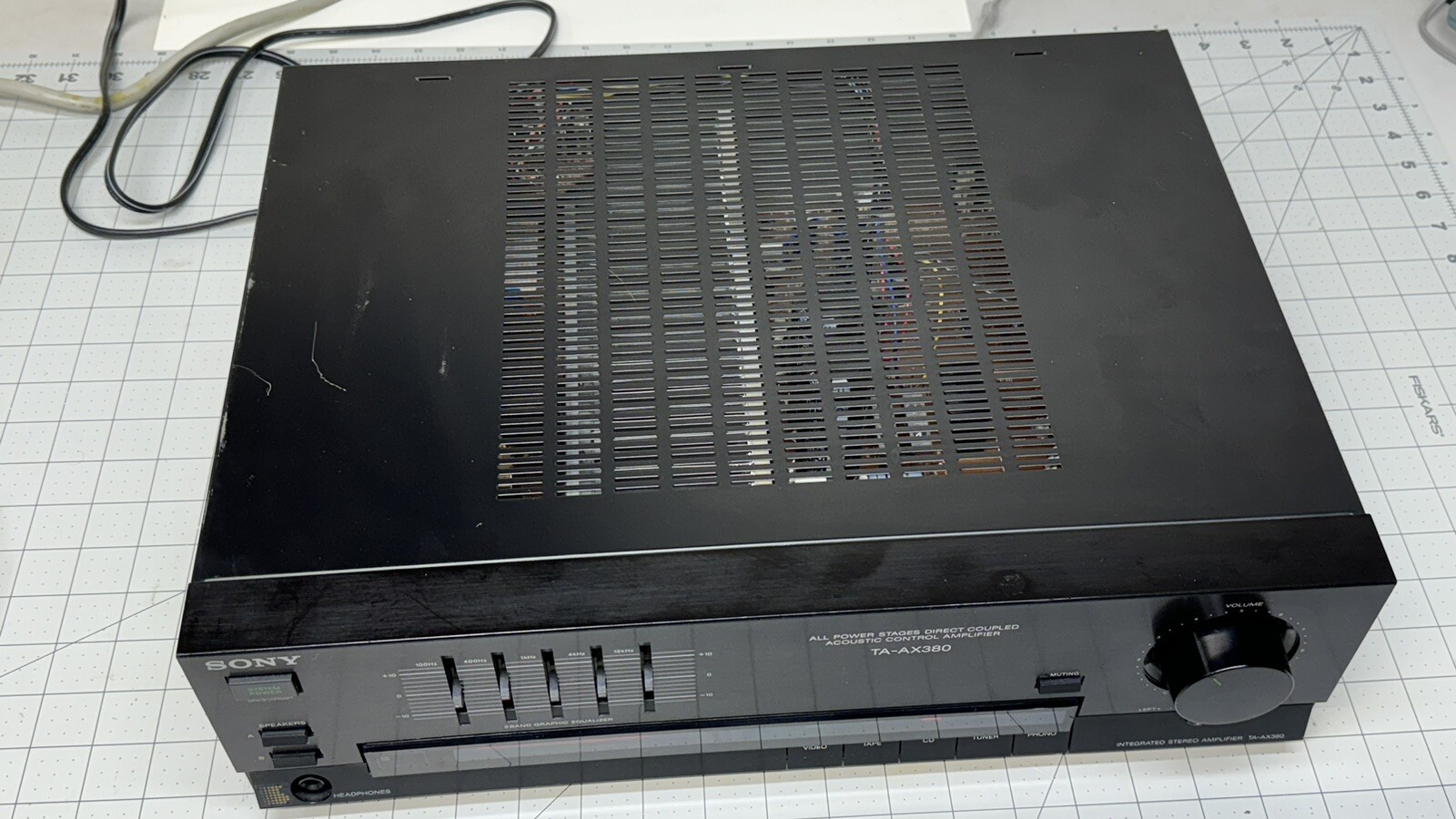 SONY TA-AX390 5-Band Acoustic Equalizer Integrated Amplifier POWERS ON ...