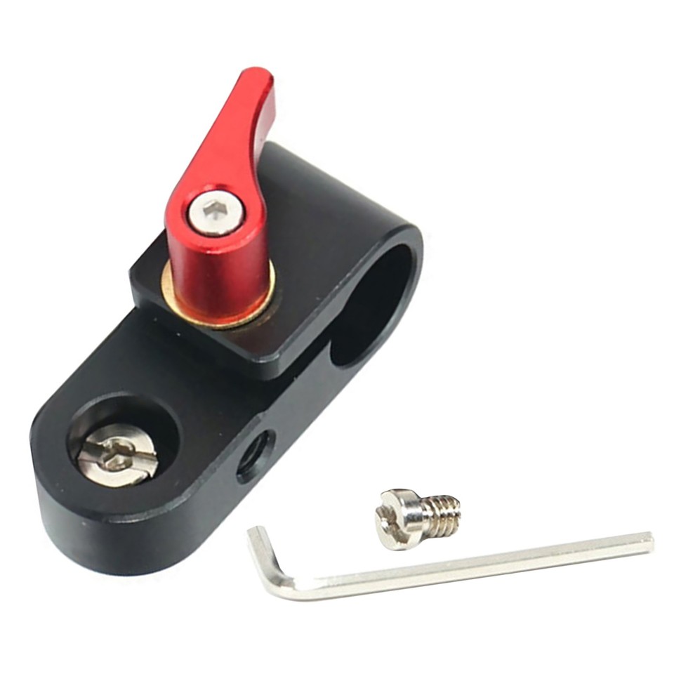 For Camera Rig Rod Single Hole 15mm Rail Clamp Mount Rod Holder ...