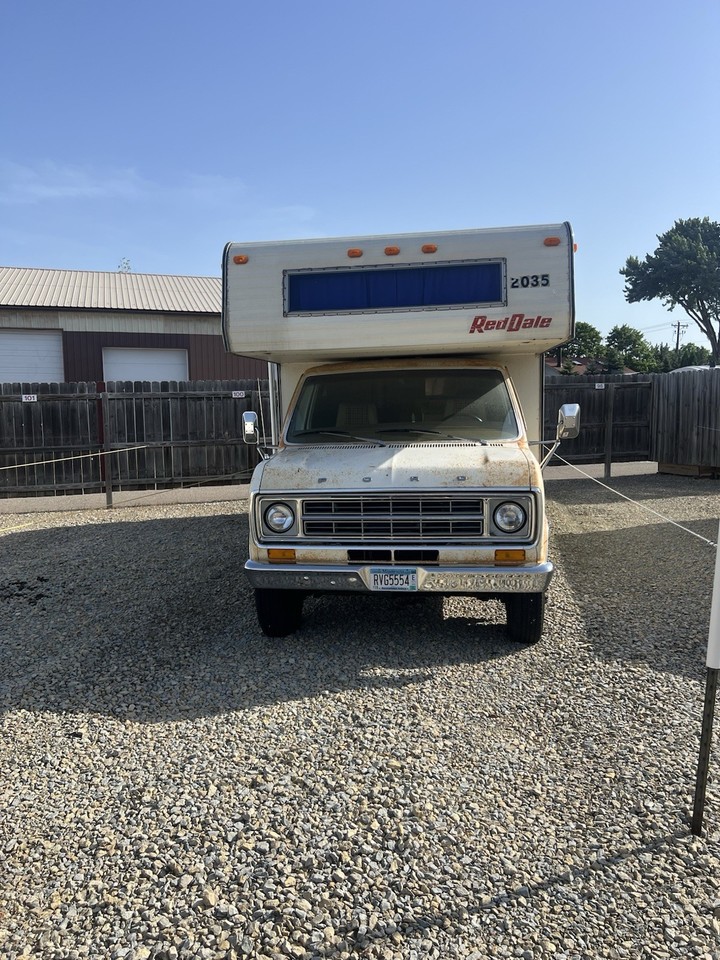 Retro 1977 Red Dale Class C Motorhome Ford E350 ALL ORIGINAL INTERIOR ...