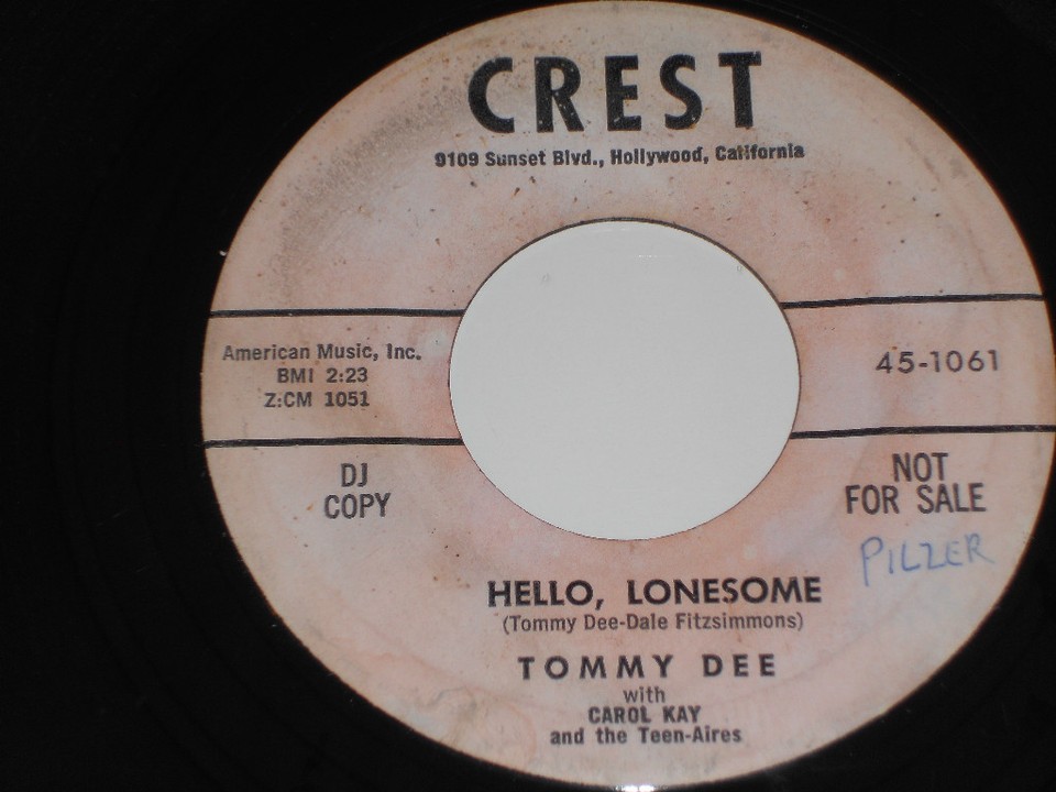 TOMMY DEE The Chair 45 Hello Lonesome VG+ WLP promo | eBay