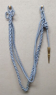 U.S. Military Shoulder Cord (090) - Lt Blue & White w/brass tip | eBay