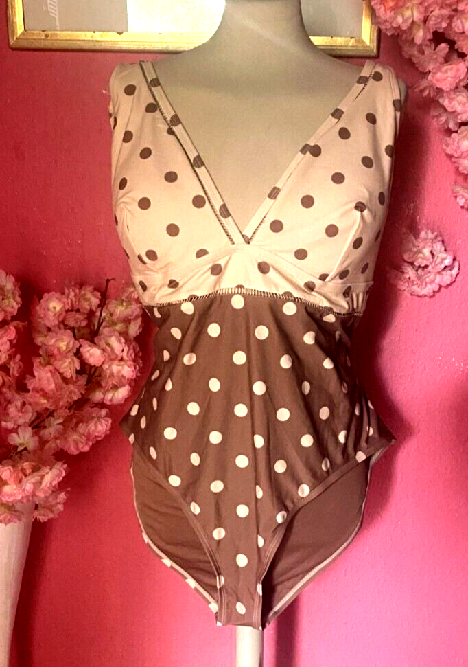 CUPSHE PLUS SIZE POLKA DOT ONE PIECE SWIMSUIT ( SIZE 3XL 24-26 ) | eBay UK