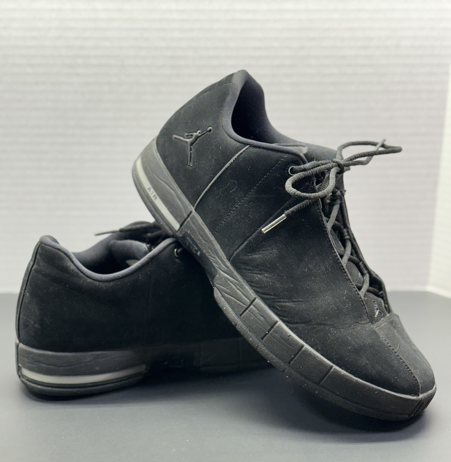 Nike Air Jordan Team Elite TE 2 Low Black On Black Sneakers Mens No Box ...