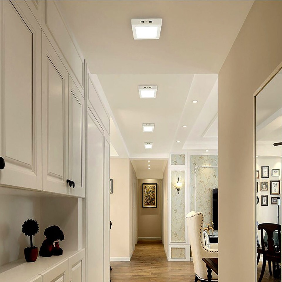 LED Surface Mounted Light Panel Ceiling Light Ultra Slim Round Square ...